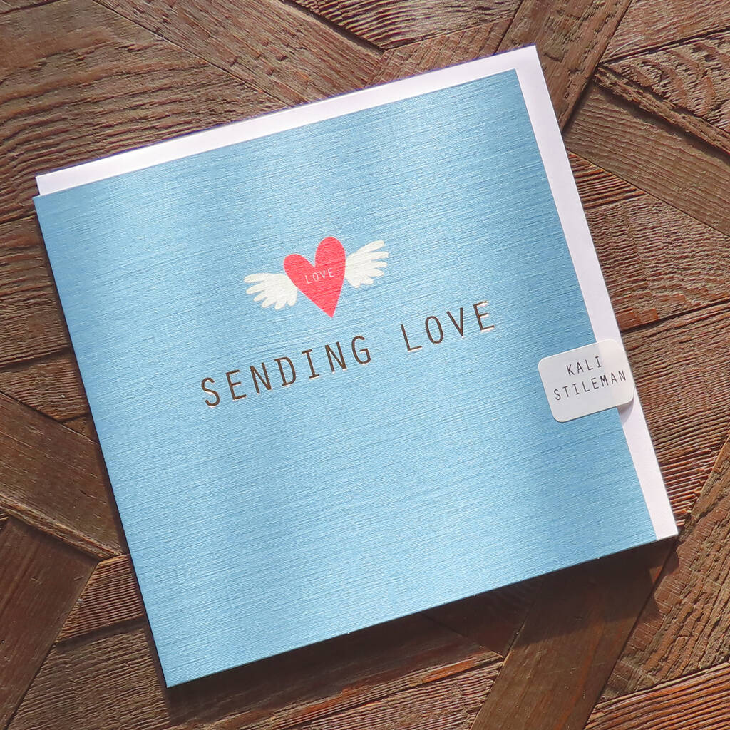 Gold Foiled Sending Love Card By Kali Stileman Publishing