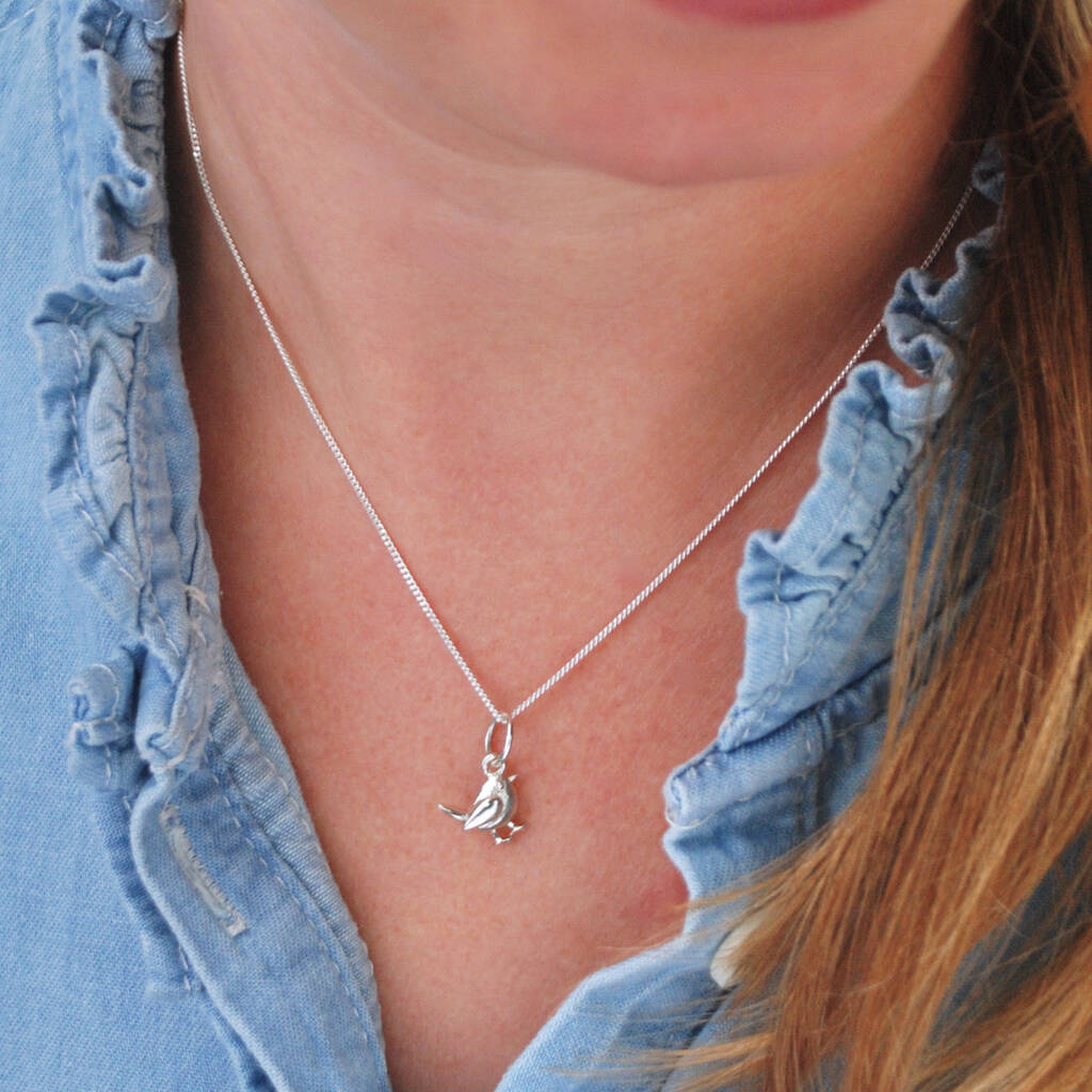 Personalised Winter Robin Charm Necklace By Penelopetom ...