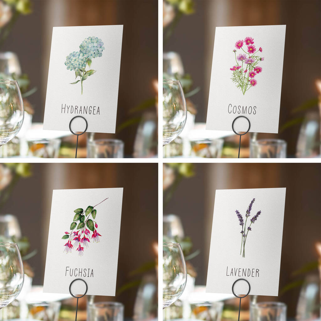 Flower Table Name Card By Paper Willow | notonthehighstreet.com