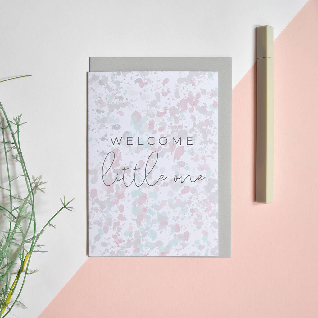 Welcome Little One New Baby Card Recycled Blank Inside By The Room ...