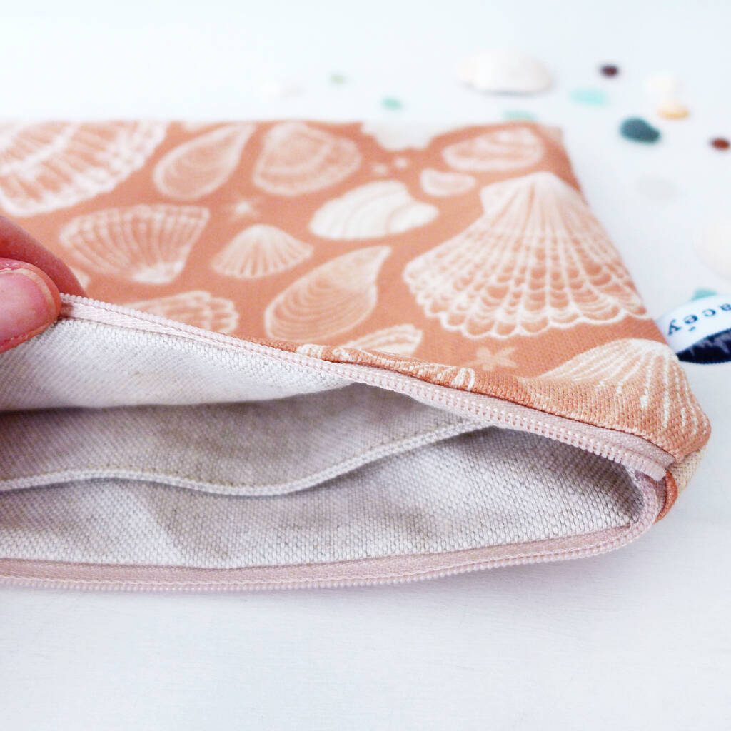 Seashells Travel Pouch By Charlotte Macey | notonthehighstreet.com