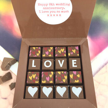 Personalised Message Love And Hearts Chocolates By Cocoapod Chocolates ...