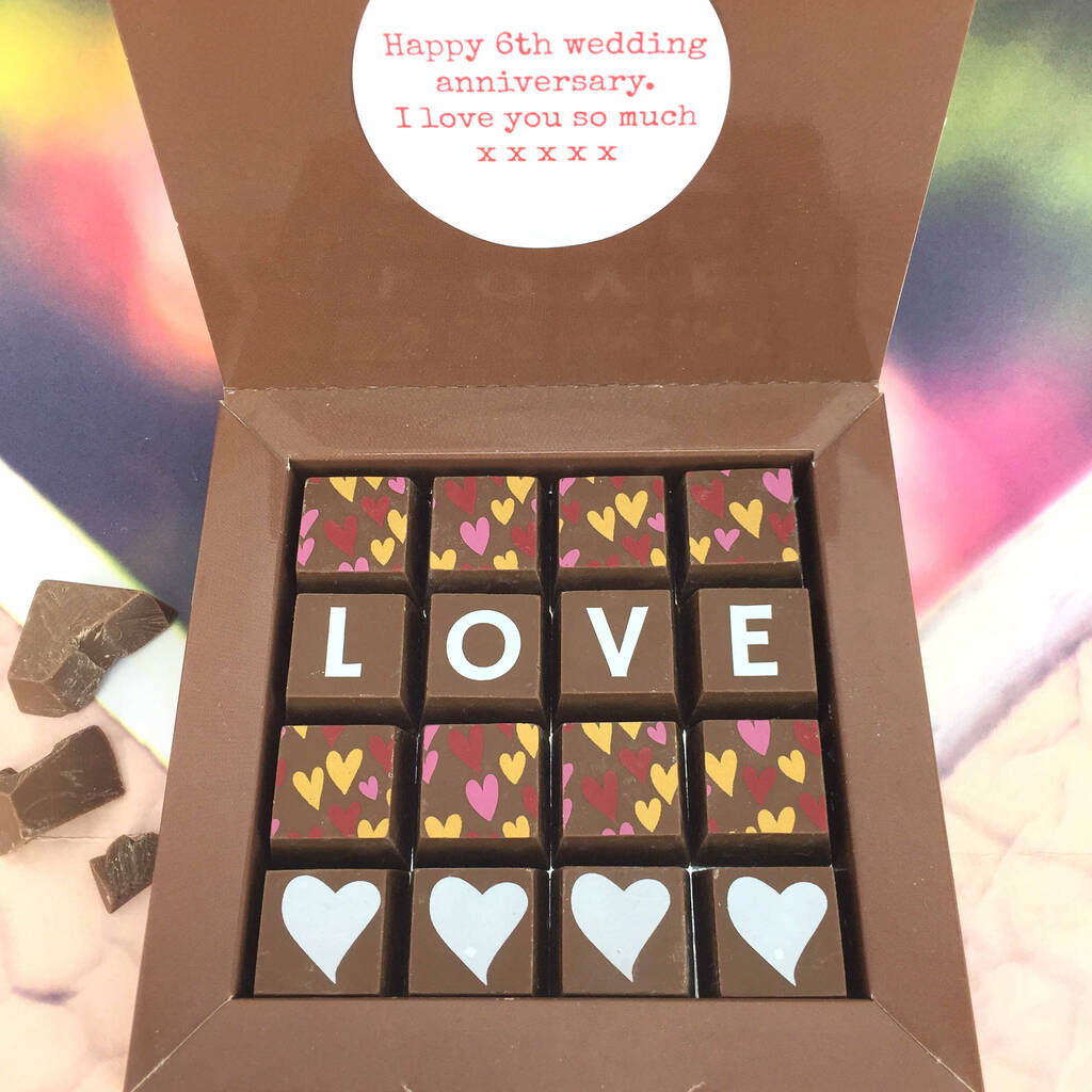 Personalised Message Love And Hearts Chocolates By Cocoapod Chocolates ...