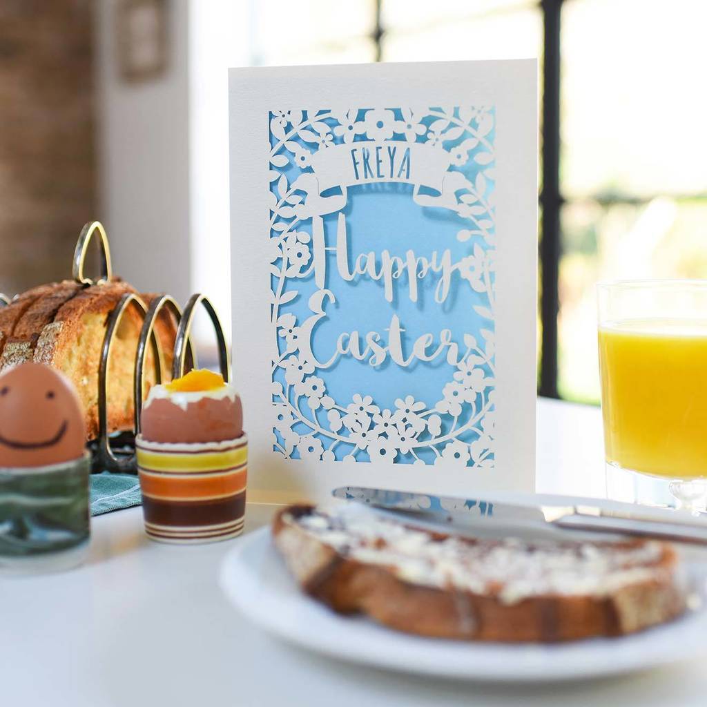 Personalised Papercut Happy Easter Card By Pogofandango ...