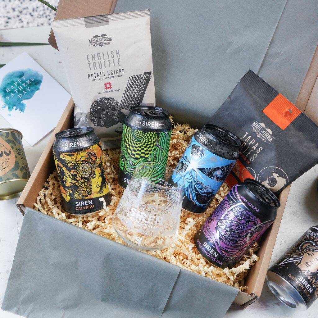 Luxury Craft Beer And Snacks Gift Hamper By The Brown Box Gift Company