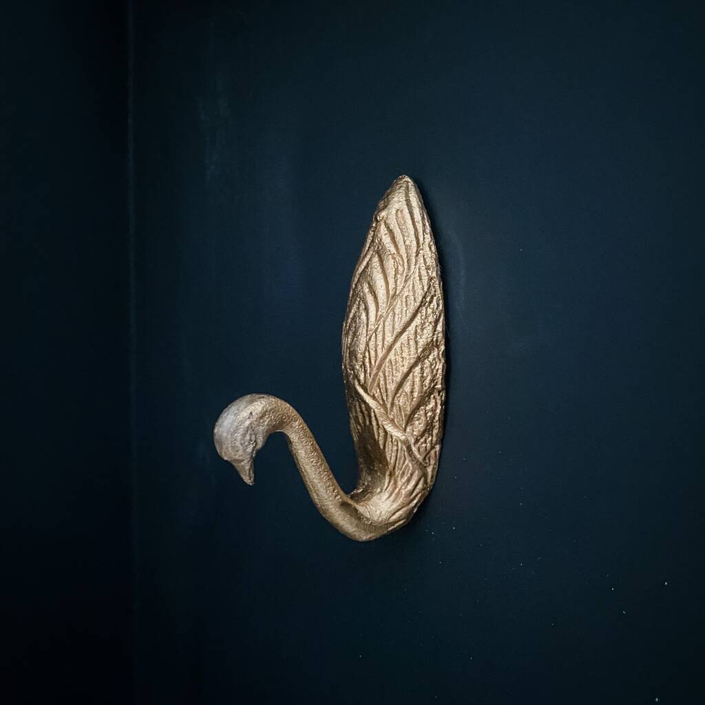 Gold Swan Wall Hook By Punk & Poodle