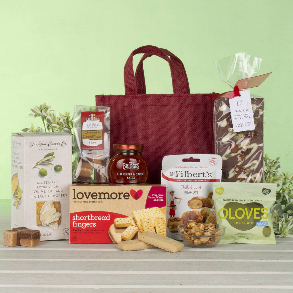 Gluten And Wheat Free Goodies Gift Hamper By Virginia Hayward ...