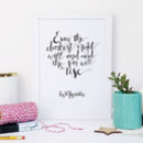 Monochrome Calligraphy 'sun Will Rise' Typography Print By Bookishly ...