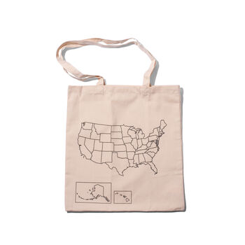 USA Map Colour In Tote Bag By Trouvaille Global | notonthehighstreet.com