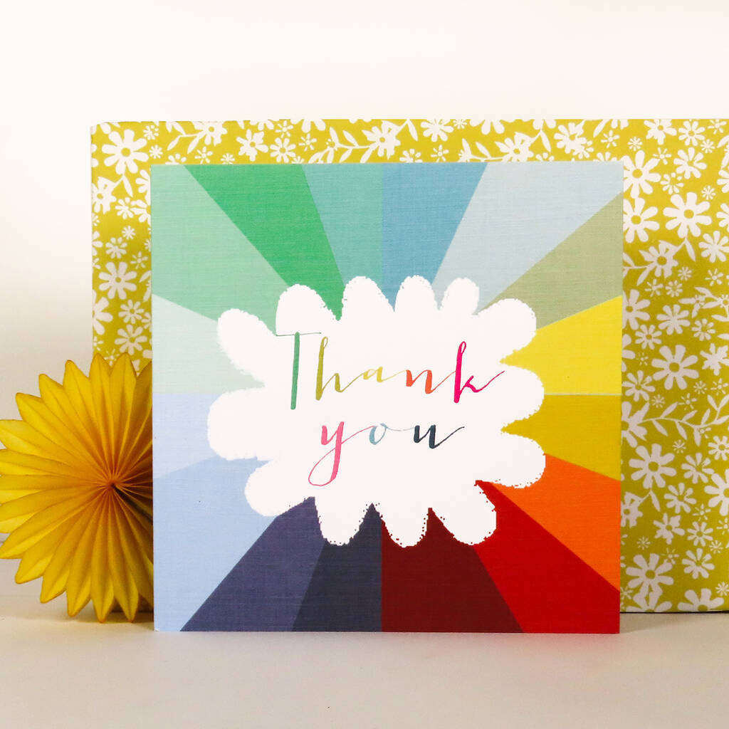 Colourful Thank You Card By Kali Stileman Publishing