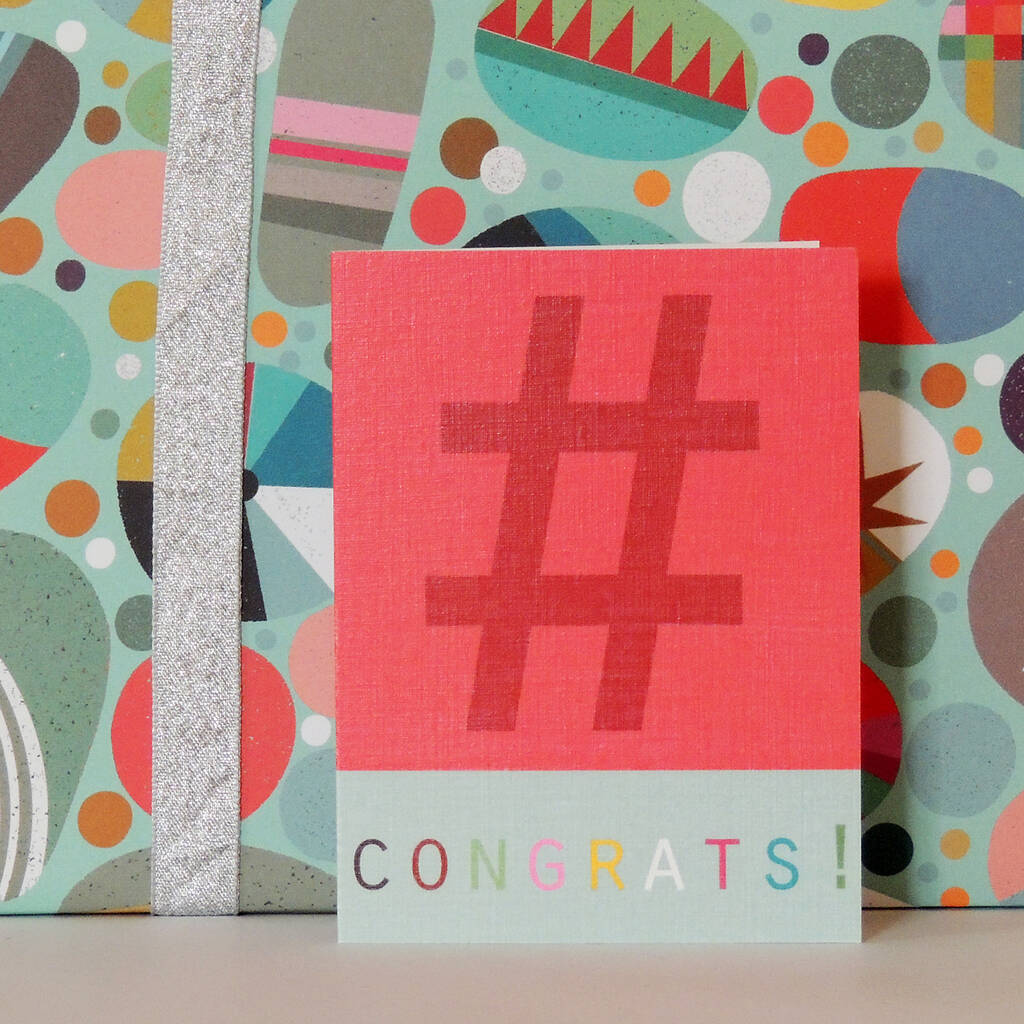 Mini Hashtag Congratulations Card By Kali Stileman Publishing ...