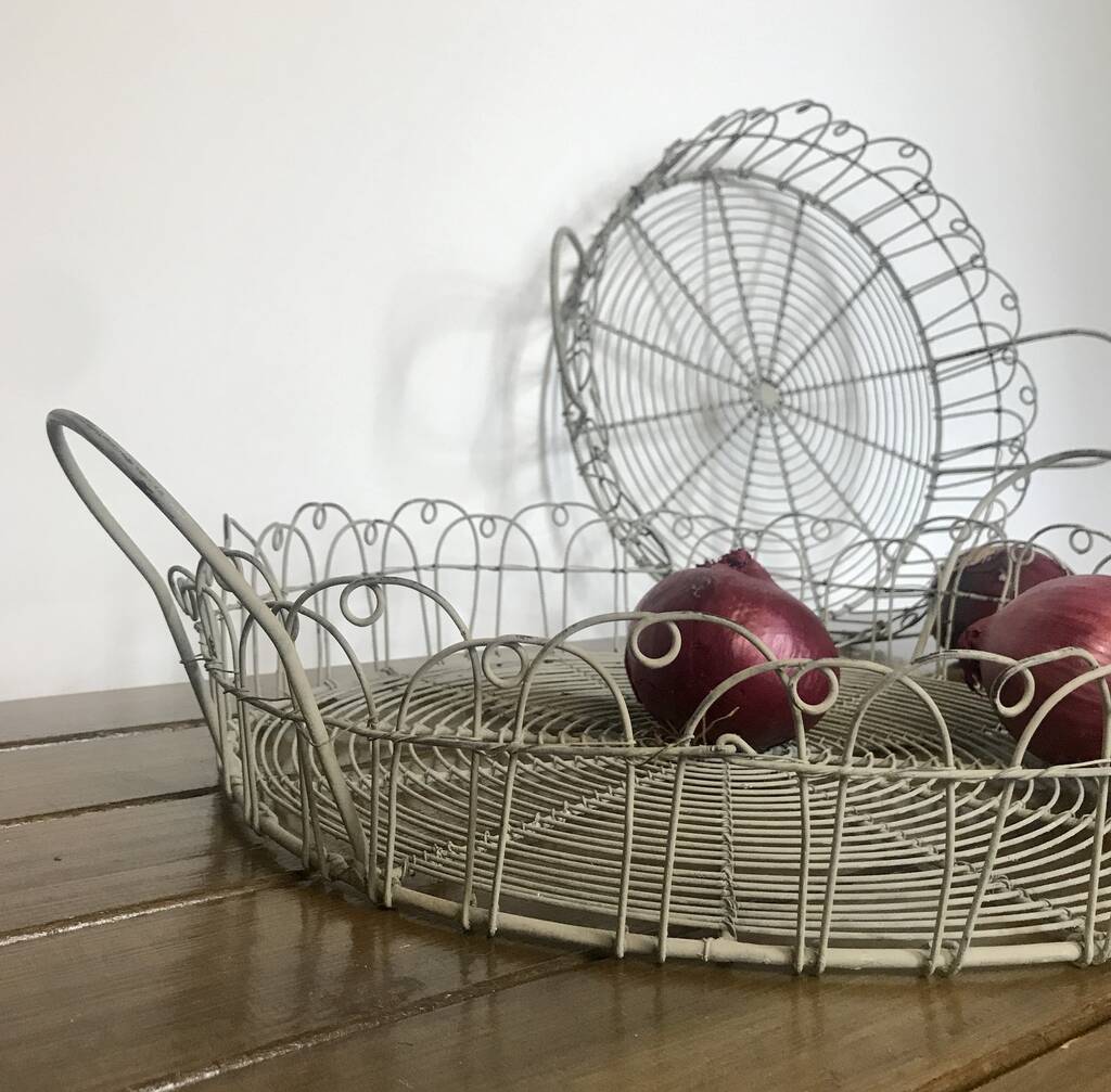 Pair Of Round Wire Trays By Ev Home | notonthehighstreet.com