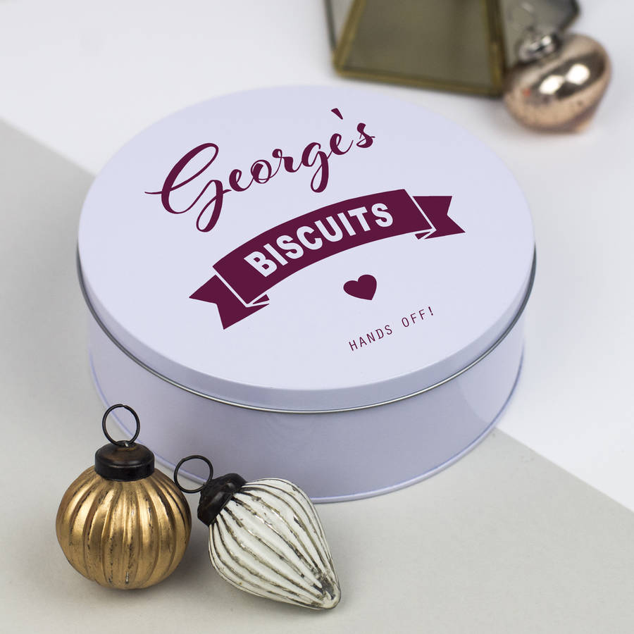 personalised biscuit tin by delightful living | notonthehighstreet.com