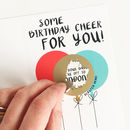 balloon birthday scratch card by studio thirty two | notonthehighstreet.com