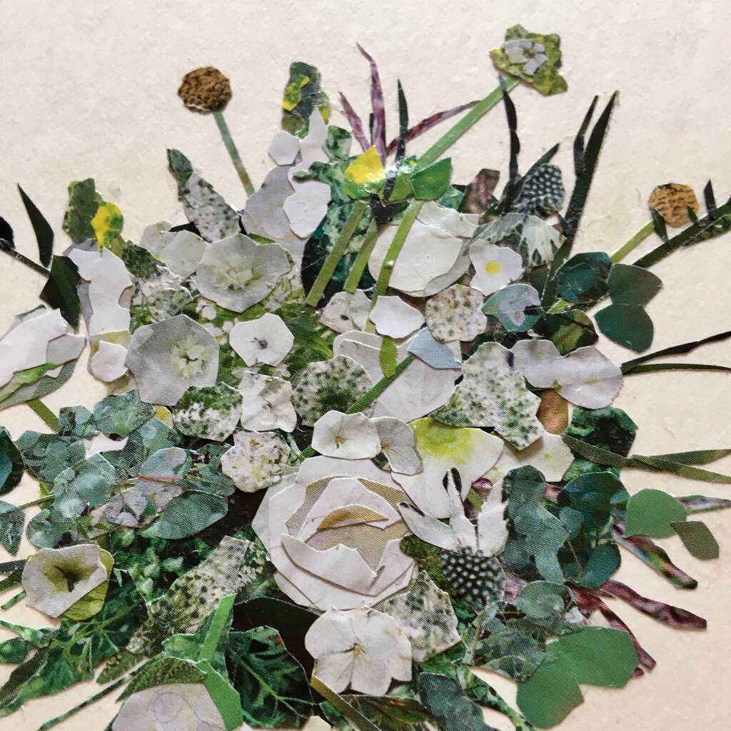 Bridal Flower Bouquet Collage Keepsake Artwork By Soodle Street ...