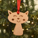 Cat Wooden Christmas Tree Pet Decoration By Hoobynoo ...