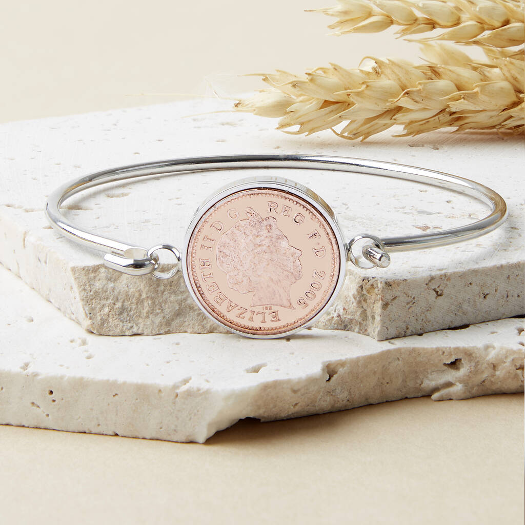 Lucky Penny Coin Bangle Bracelet 1971 To 2005 By Ellie Ellie ...
