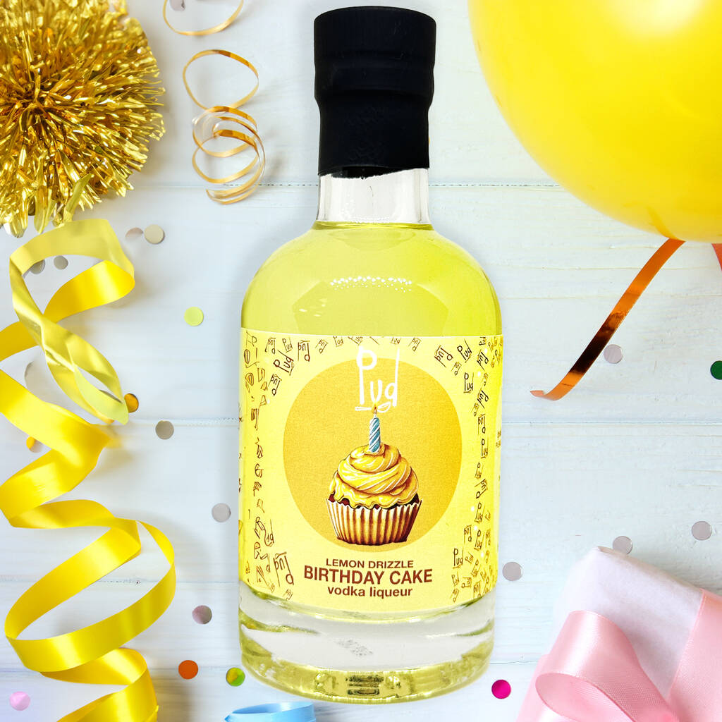 Lemon Drizzle Birthday Cake Vodka Liqueur By Pud Drinks ...