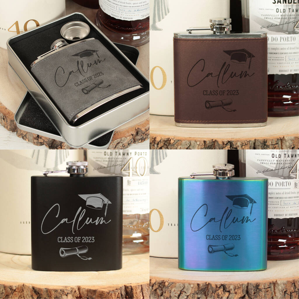Personalised Graduation Gift Hip Flask By Love Lumi Ltd ...