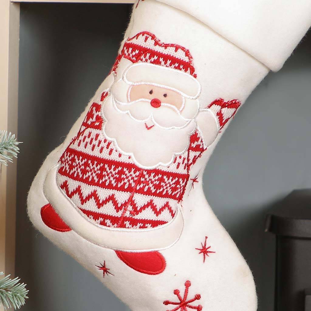 Personalised White Santa Christmas Stocking By Dibor ...