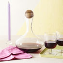 wine carafe with personalised oak stopper by lisa angel ...