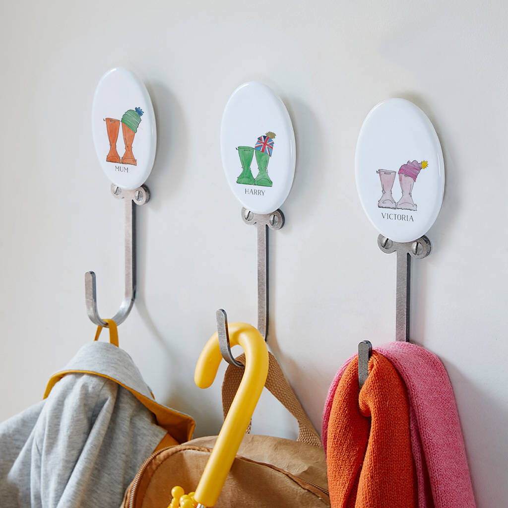 personalised welly boot coat hook by this is nessie ...