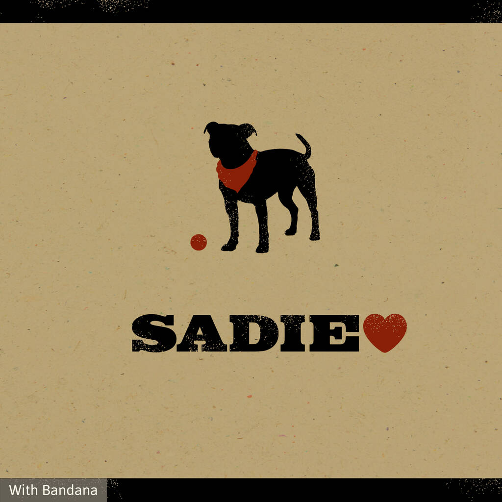 dog gift: personalised staffordshire bull terrier print by the typecast ...
