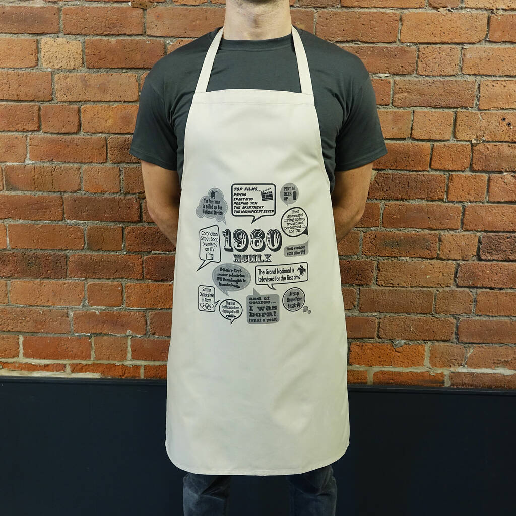 'events Of 1960' 60th Birthday Gift Apron By Good Time Gifts ...