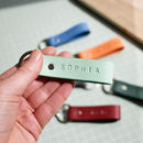 Personalised Leather Colour Keyrings By Swag And Tassel ...
