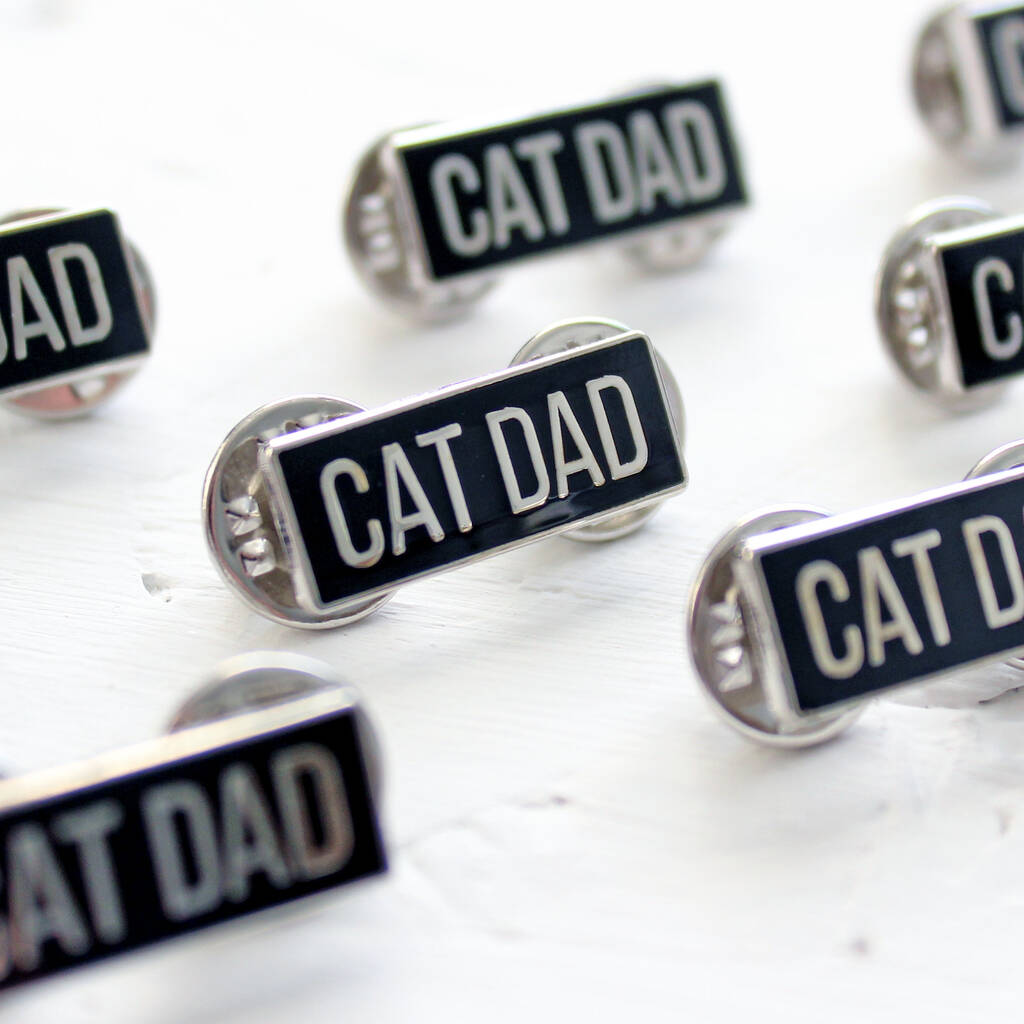 Cat Mum Or Cat Dad Enamel Pin Badge By Purple Tree Designs ...