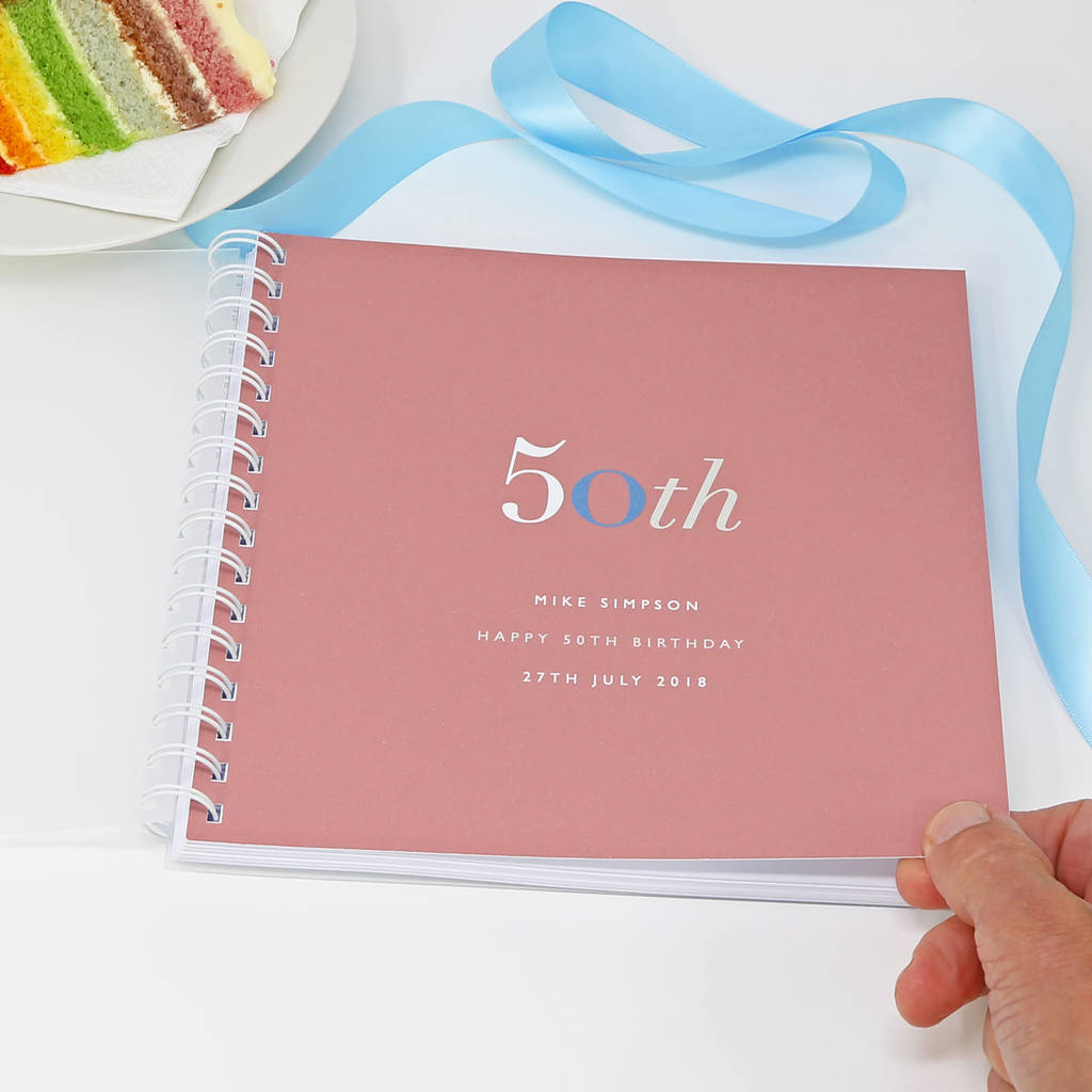 Personalised 50th Birthday Memory Book Or Album By Designed 
