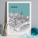Personalised Miami Print By Tessa Galloway Illustration ...