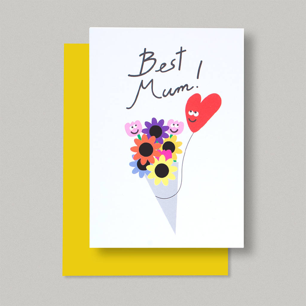 Funny Cute Best Mum Birthday Mothers Day Flowers Card By I Am A ...