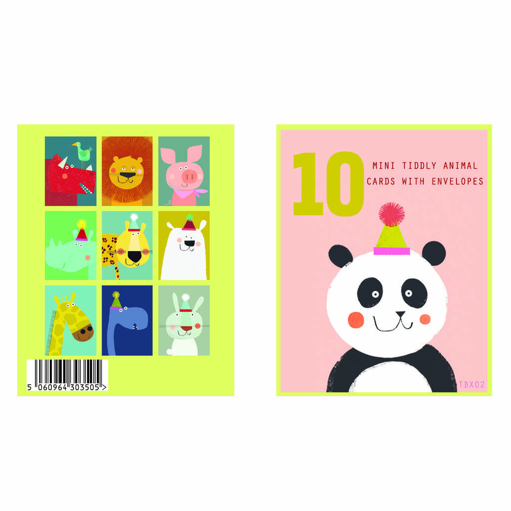 Mixed Mini Animal Cards Box By Kali Stileman Publishing