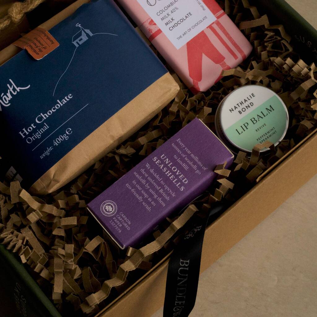 Winter Beach Walk Hot Chocolate Gift Box By Bundle & Beau