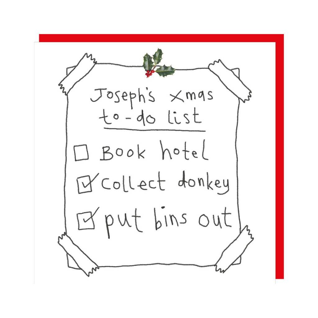 Joseph List Christmas Card By Rosie Made A Thing