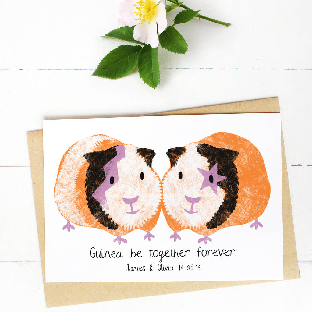 Guinea Pigs Engagement, Wedding Or Anniversary Card By So Close ...