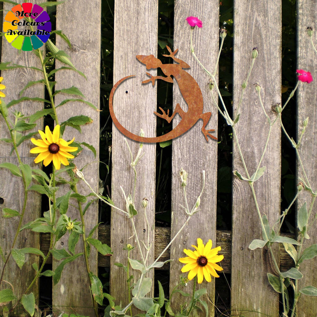 Rusty Metal Lizard Wall Decor Metal Gecko Art By Duke Craft ...