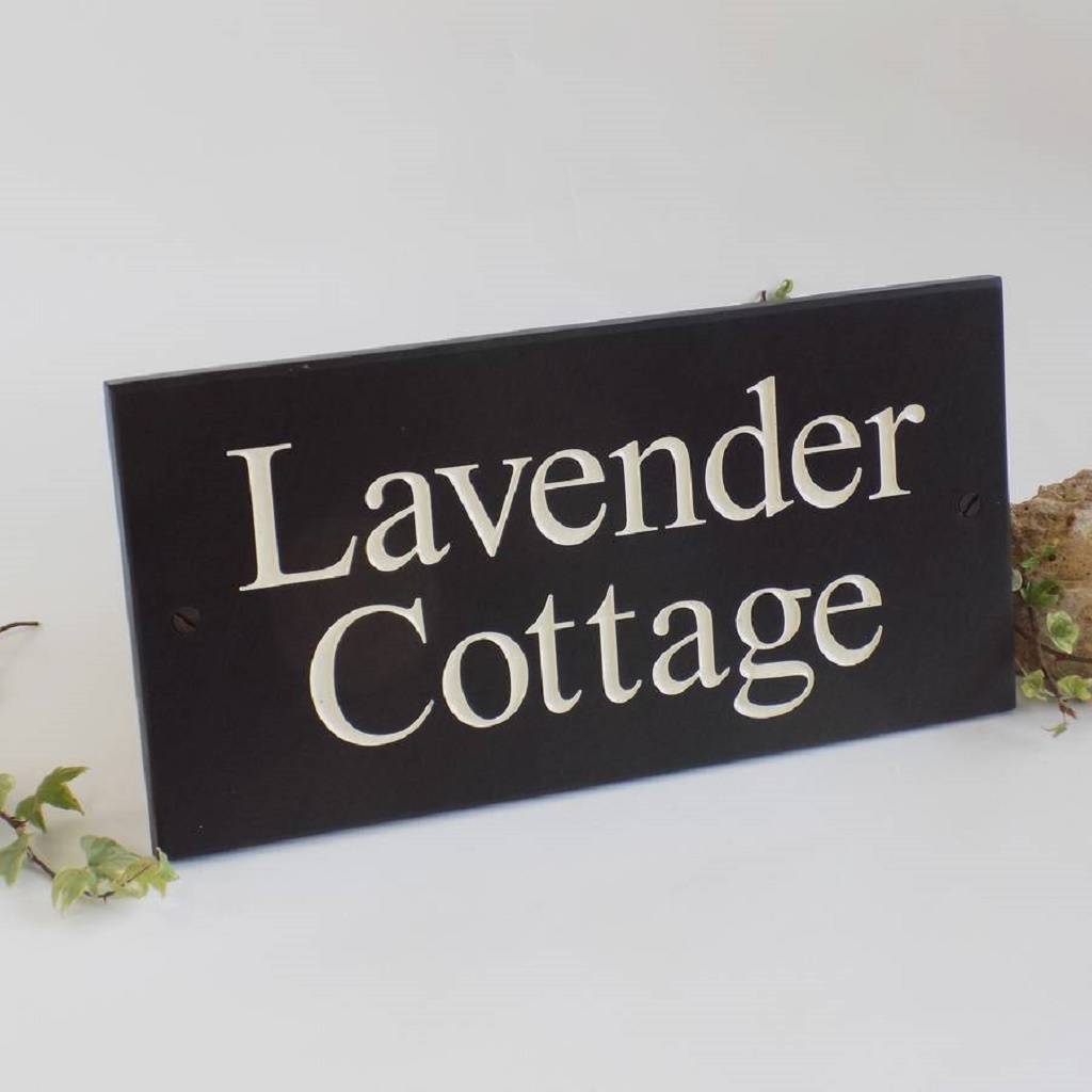 personalised slate house sign by england signs | notonthehighstreet.com