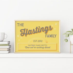 Personalised Family Art Prints and Posters | notonthehighstreet.com