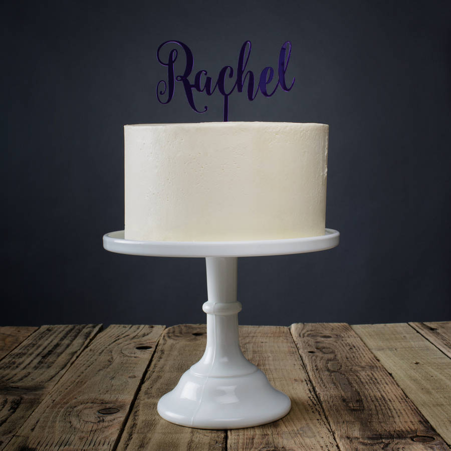 personalised acrylic cake topper by twenty-seven | notonthehighstreet.com