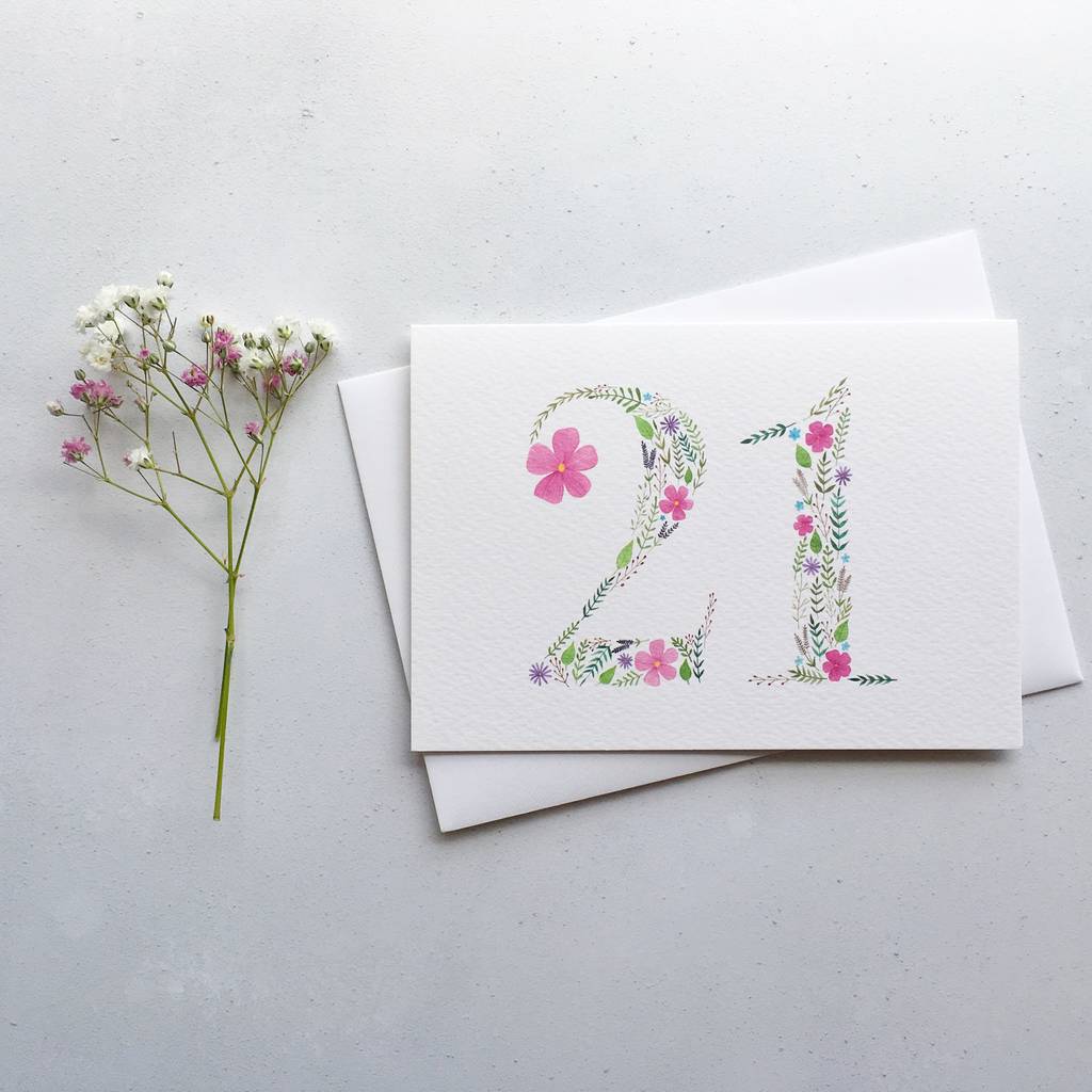 21st Floral Birthday Card By Eleri Haf Designs Notonthehighstreet 21st Floral Birthday Card By Eleri Haf Designs Notonthehighstreet