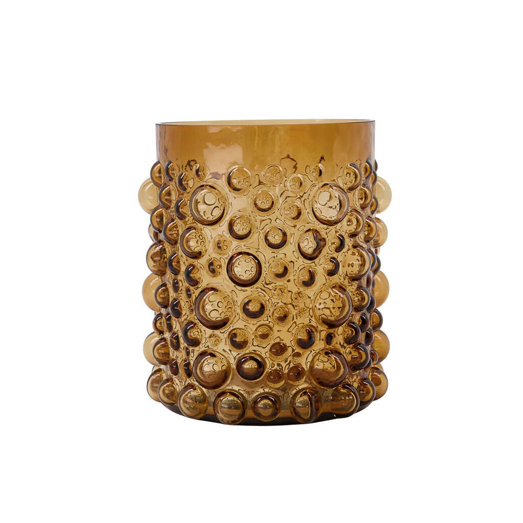 Amber Foam Bubbly Glass Vase By INTERIOR FASCINATION