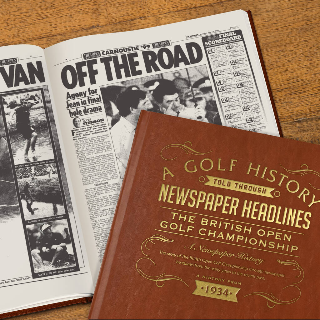 Golf The Open Personalised Sports Gift Newspaper Book By Historic ...