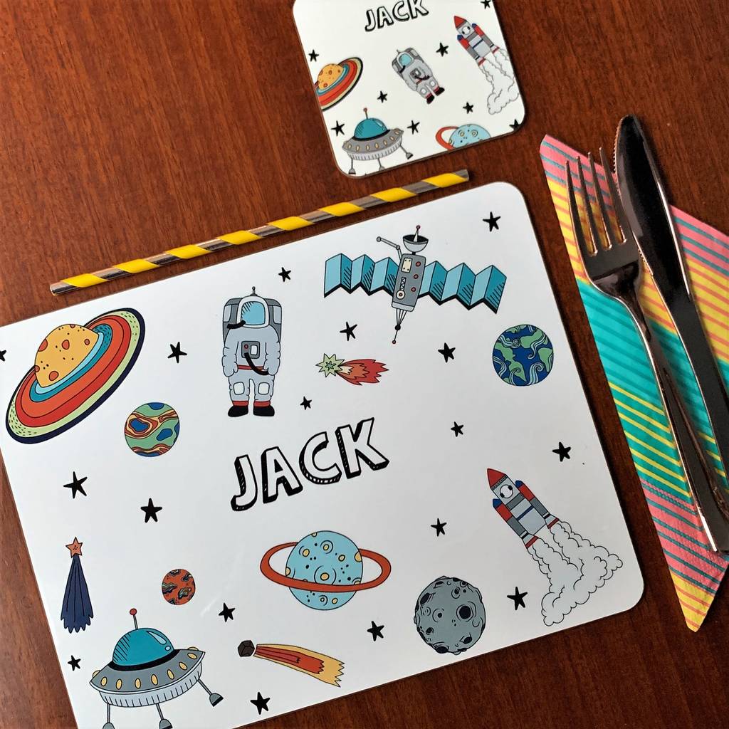 Space Theme Placemat By Hendog Designs | notonthehighstreet.com
