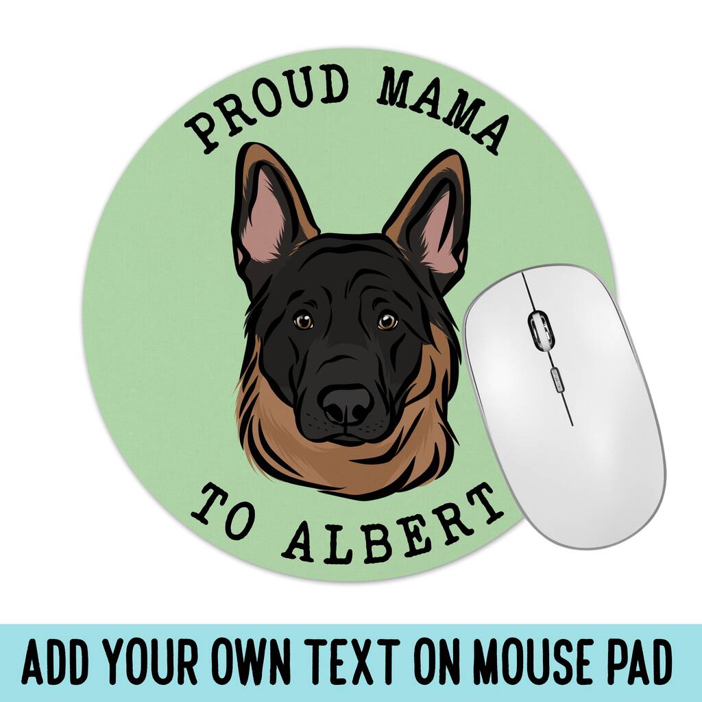 German Shepherd Face Mouse Mat By Digi Doggo