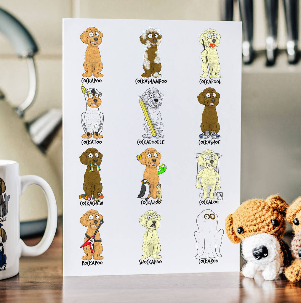 Funny Cockapoo Puns Birthday Card By Giddings Gifts ...