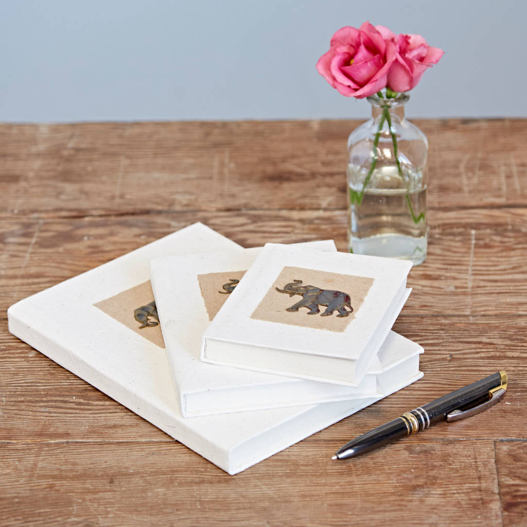 Handcrafted Elephant Dung Notebooks By Paper High | notonthehighstreet.com