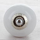 Plain White Ceramic Cupboard Door Knob Drawer Handle By G Decor ...