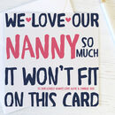 'love Gran / Nan / Grandma / Nanny / Nana So Much' Card By Wink Design ...